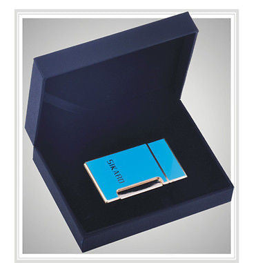 Sikaro Triumphal Arch Twin Torch Cigar Lighter Sky Blue Lacquer w/Ciga ...